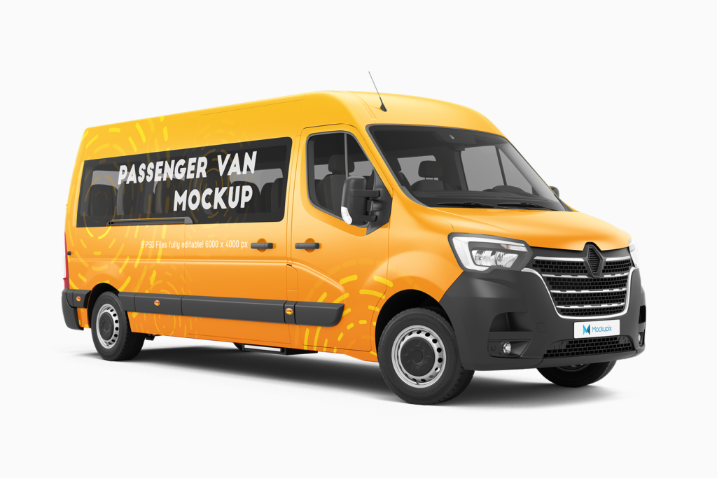 Renault Master Passenger Bus Mockup - Mockupix