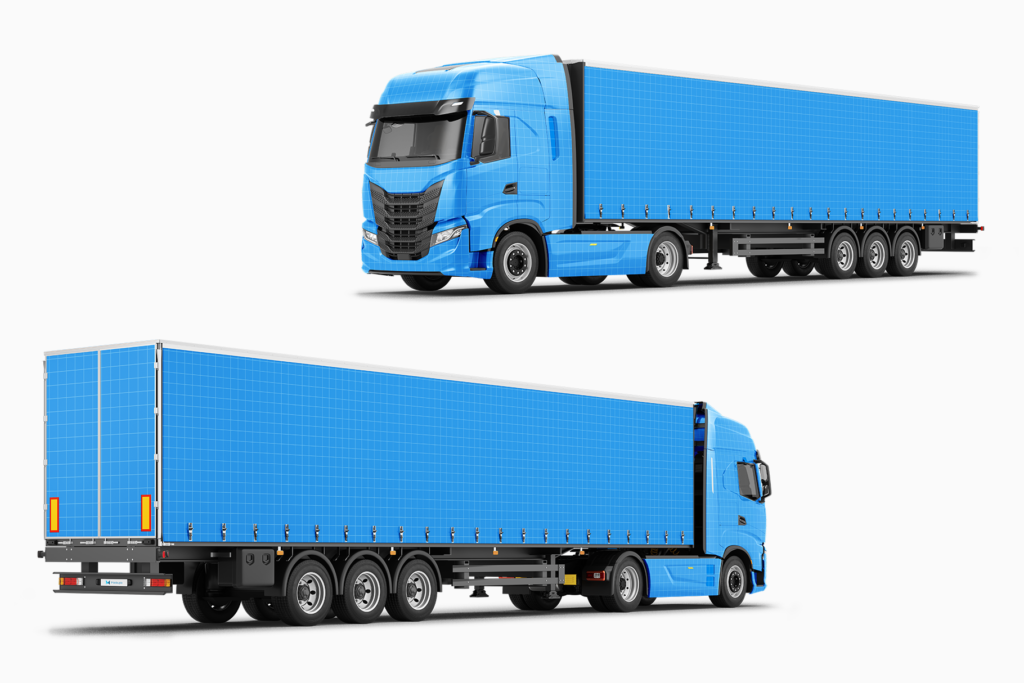 Iveco S-Way Semi Truck Mockup - Mockupix