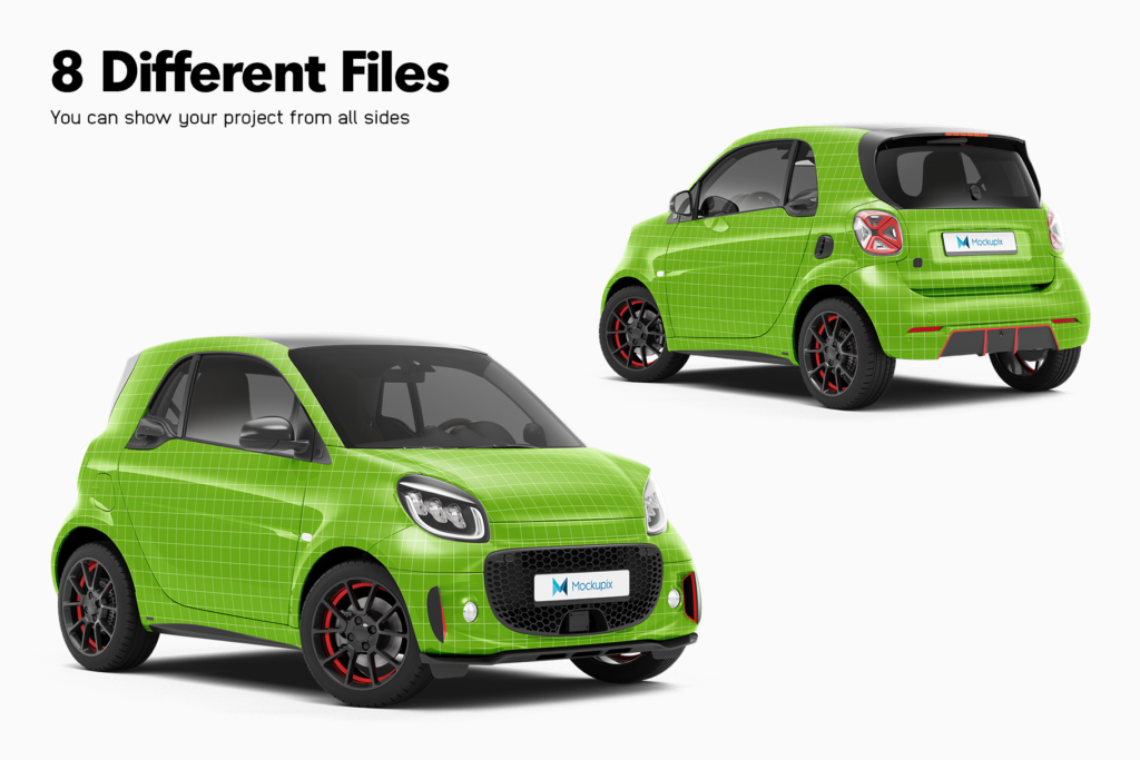 Smart EQ Fortwo MicroCar Mockup - Mockupix