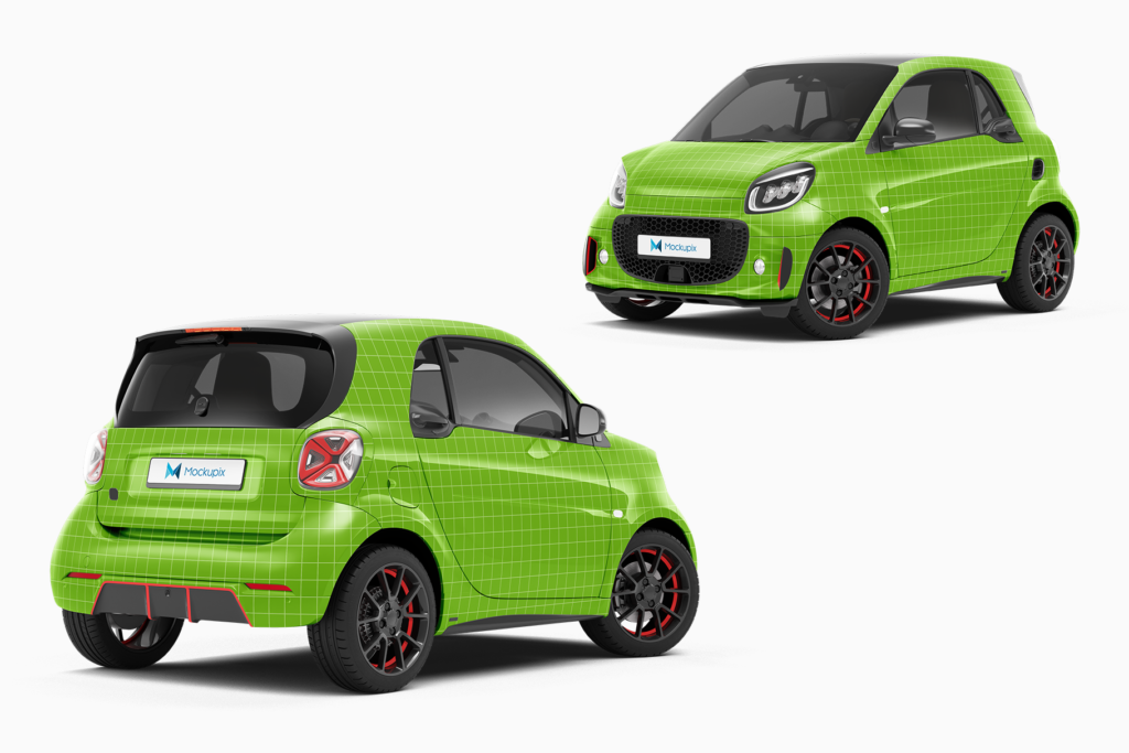 Smart EQ Fortwo MicroCar Mockup - Mockupix