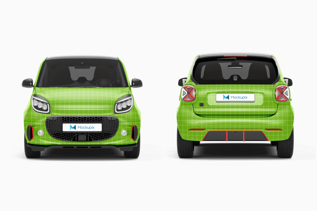 Smart EQ Fortwo MicroCar Mockup - Mockupix