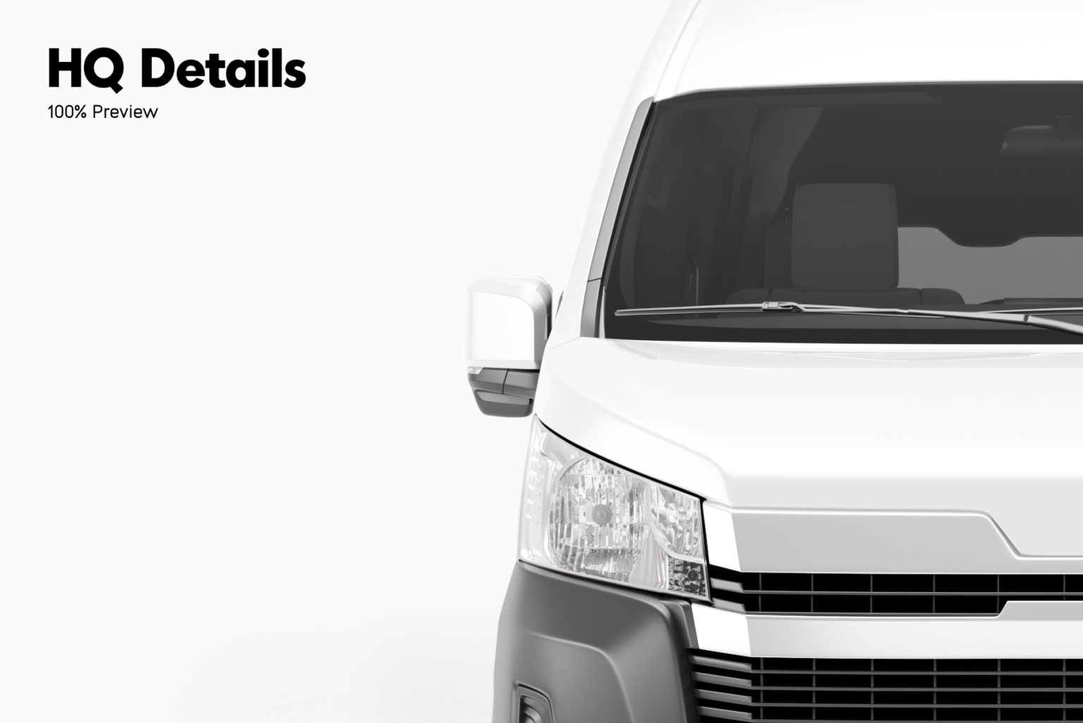 Toyota Hiace Bus Mockup - Mockupix
