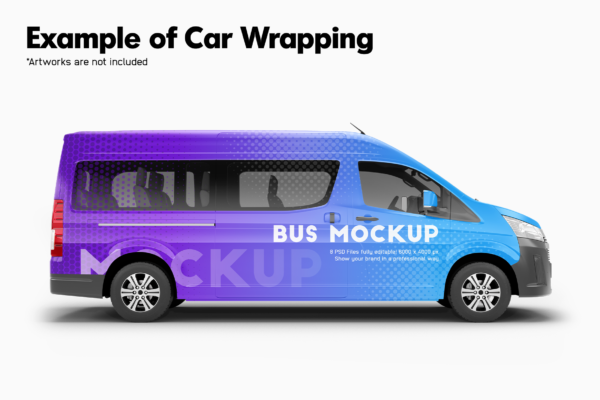 Toyota Hiace Bus Mockup - Mockupix
