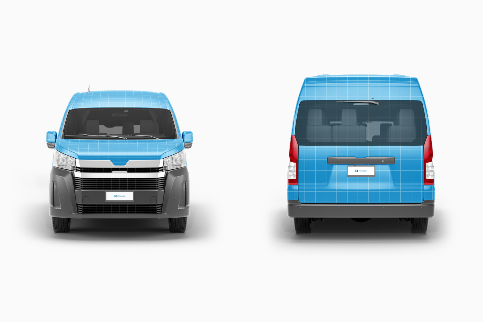 Toyota Hiace Bus Mockup - Mockupix