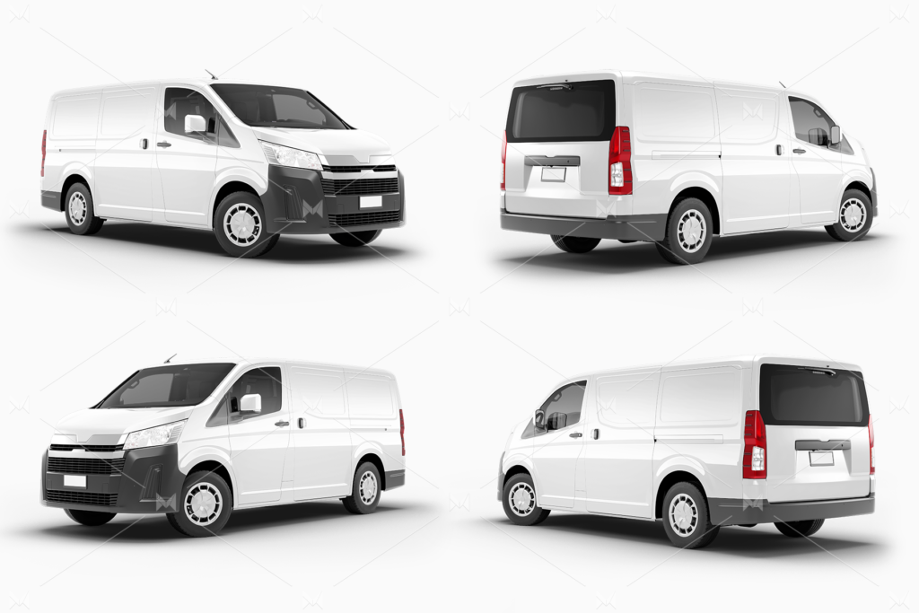 Toyota Hiace Van Mockup - Mockupix