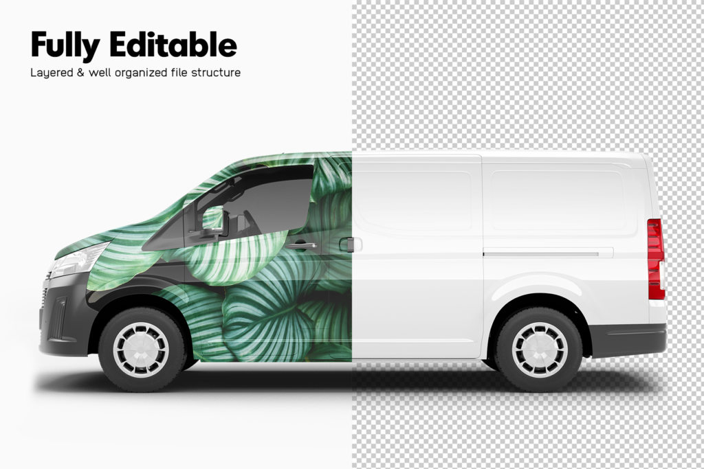 Toyota Hiace Van Mockup - Mockupix