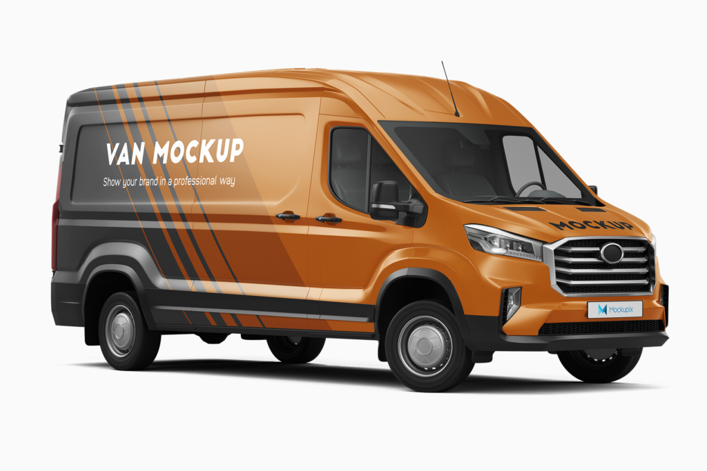 Maxus 9 Van Mockup - Mockupix