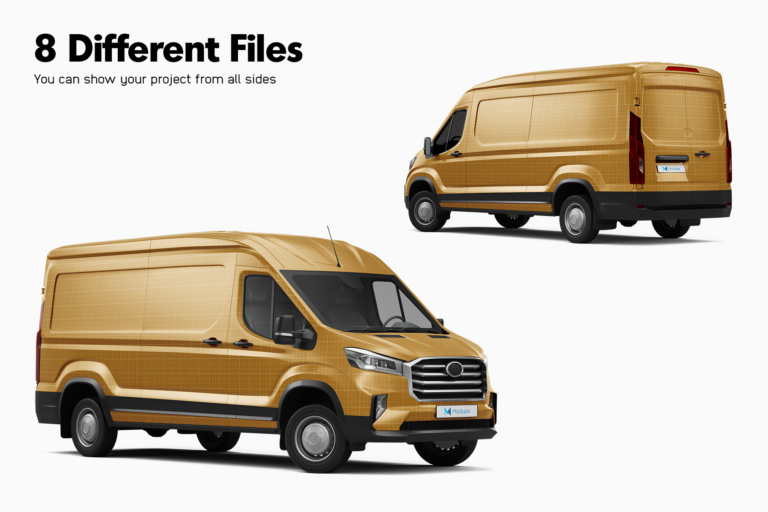 Maxus 9 Van Mockup - Mockupix