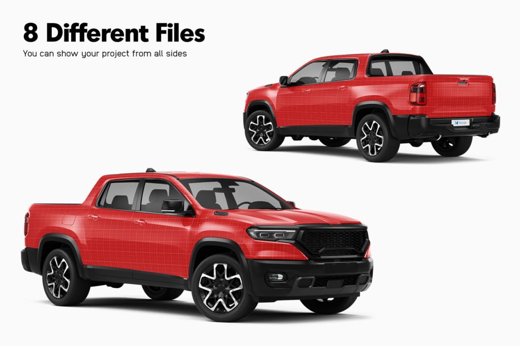 RAM Rampage Rebel Pickup Truck Mockup - Mockupix